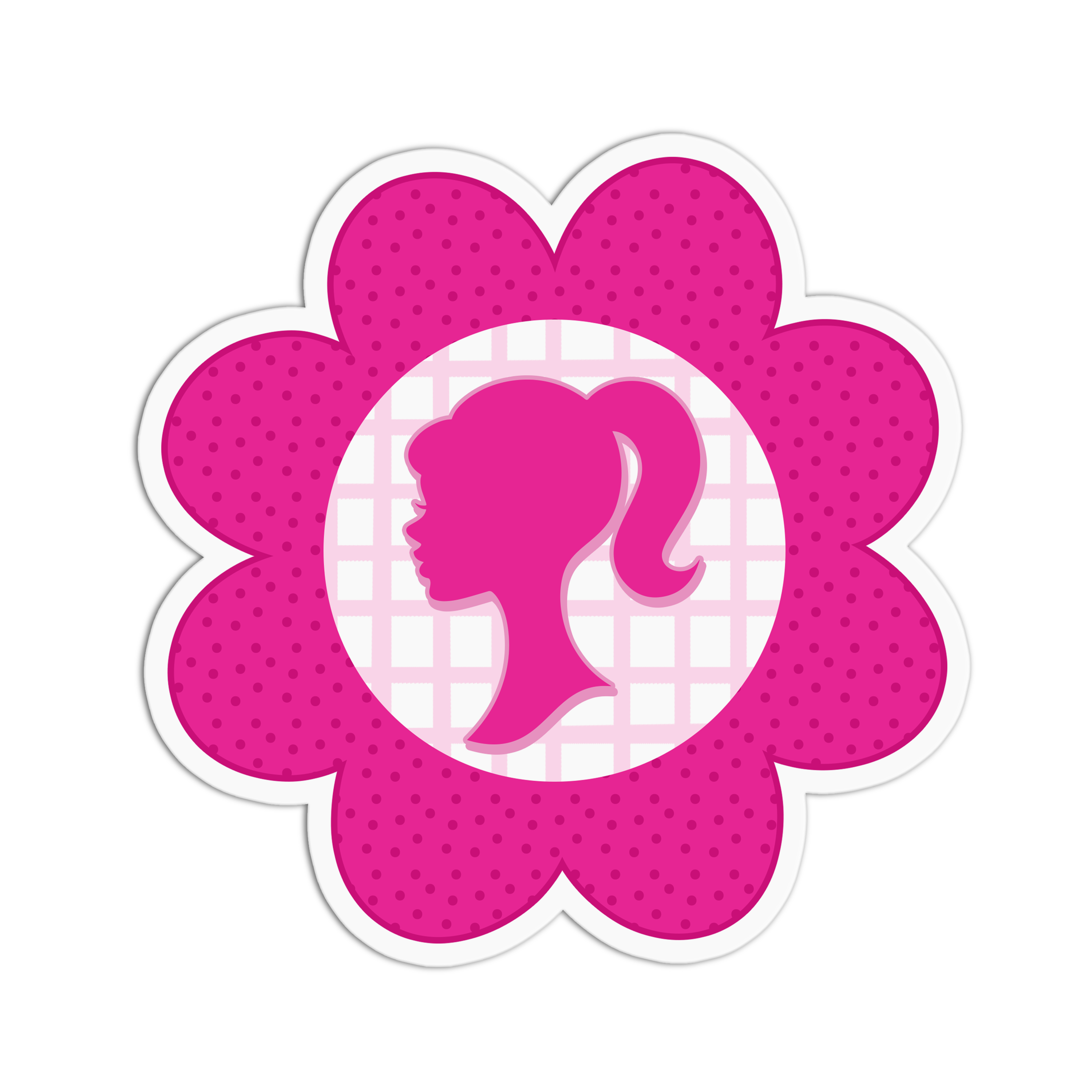 Barbie Flower shape Vinyl Textured Sticker – Chill Mamas Boutique
